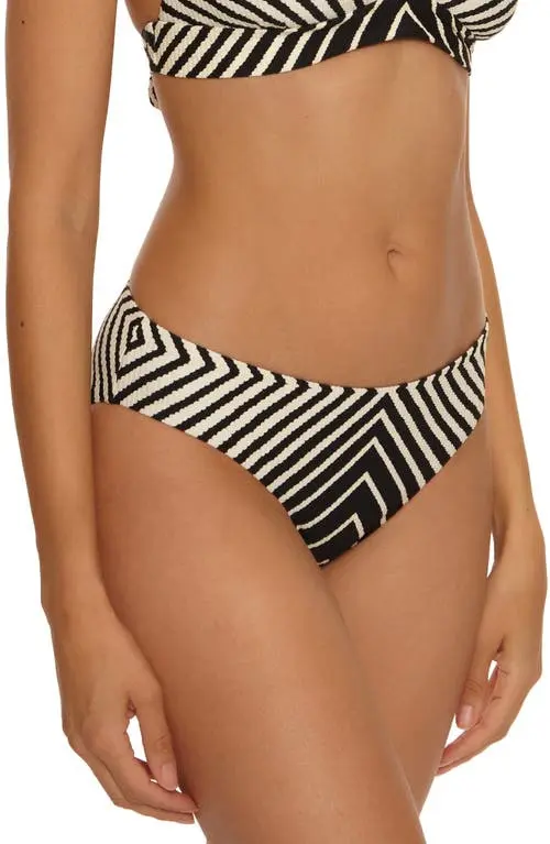 Trina Turk Net Stripe Rib Hipster Bikini Bottoms