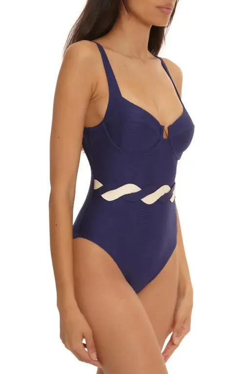 Trina Turk Sailing Wave Underwire One-piece Swimsuit