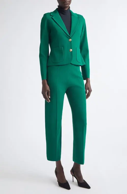 St. John Dani Santa Roma Knit Pants - Cypress