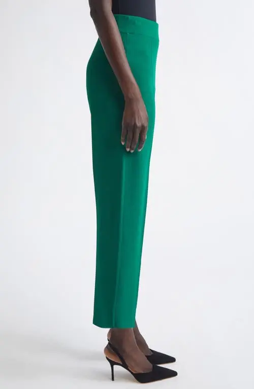 St. John Dani Santa Roma Knit Pants - Cypress