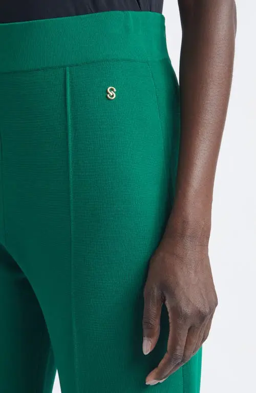 St. John Dani Santa Roma Knit Pants - Cypress