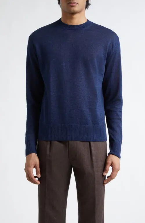 J. MUESER Flax & Cotton Crewneck Sweater