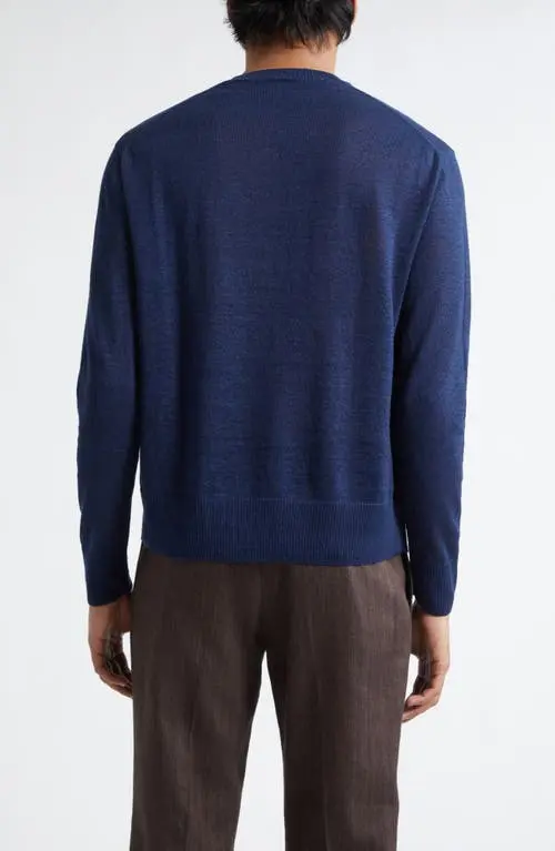 J. MUESER Flax & Cotton Crewneck Sweater