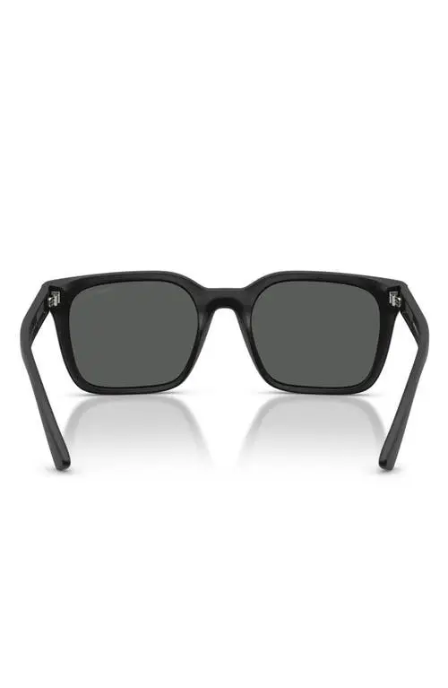Emporio Armani Square Frame Sunglasses - Matte Black/dark Grey