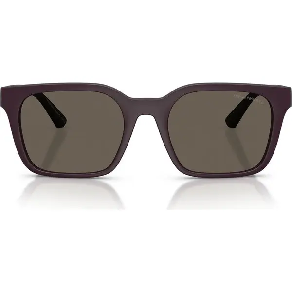 Emporio Armani Square Frame Sunglasses - Matte Plum/brown