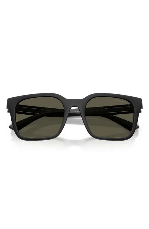 Emporio Armani Square Frame Sunglasses - Matte Black/dark Grey