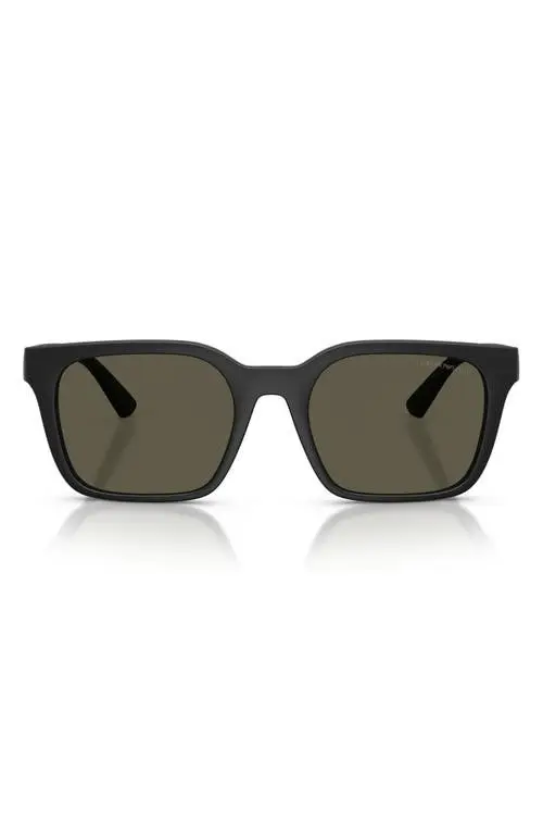 Emporio Armani Square Frame Sunglasses - Matte Black/dark Grey