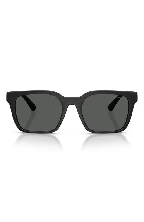 Emporio Armani Square Frame Sunglasses - Matte Black/dark Grey
