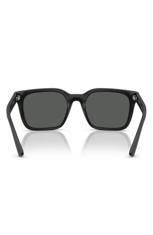 Emporio Armani Square Frame Sunglasses - Matte Black/dark Grey