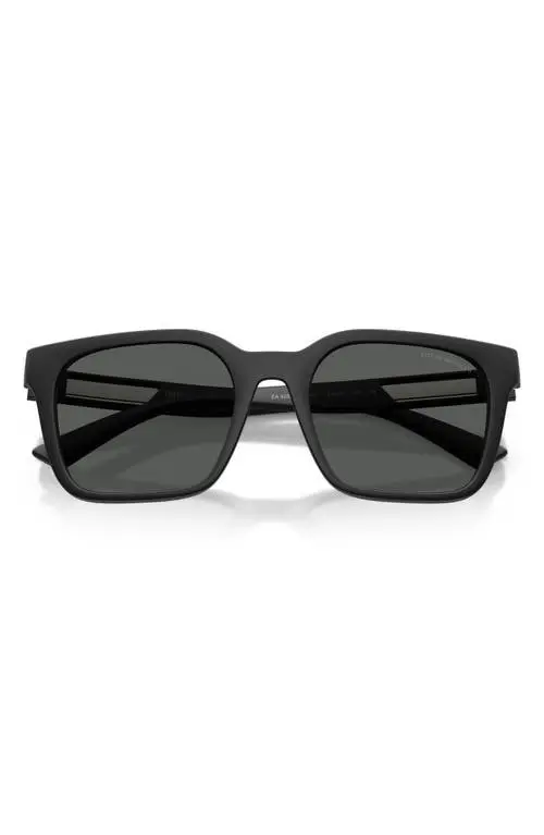Emporio Armani Square Frame Sunglasses - Matte Black/dark Grey