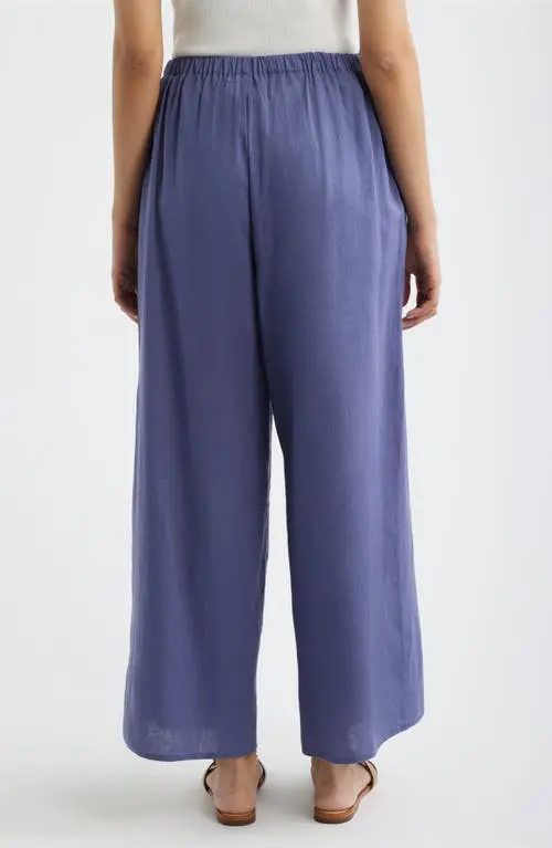 CITY BLUES Linen Blend Wrap Pants