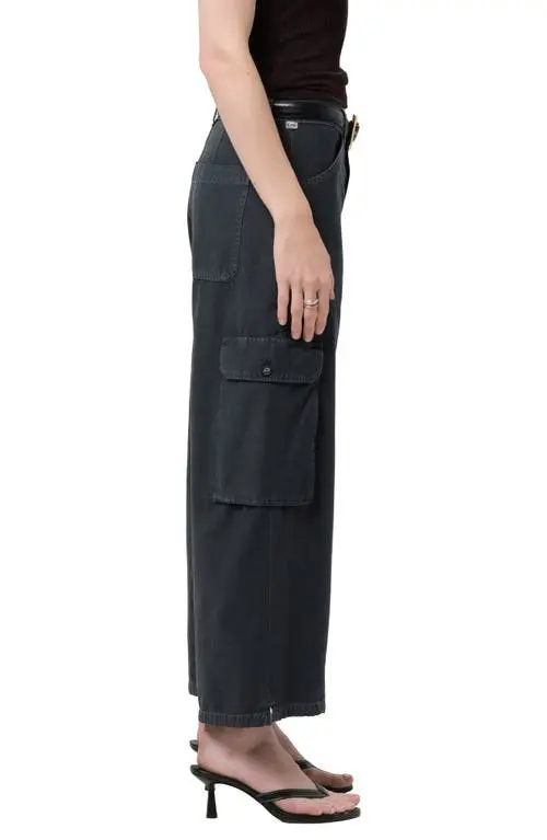 Citizens Of Humanity Twisted Seam Ankle Utility Pants - Washed Black