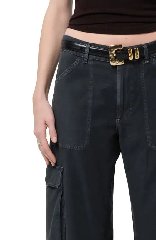 Citizens Of Humanity Twisted Seam Ankle Utility Pants - Washed Black