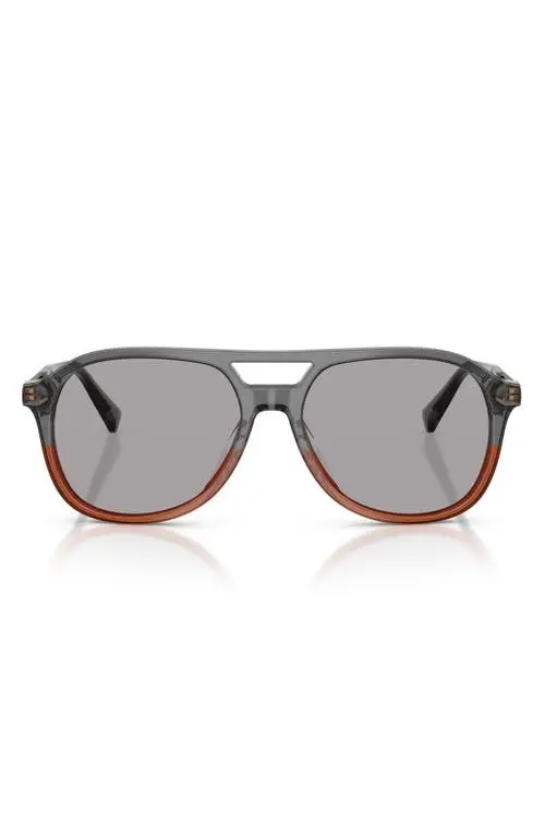 Brunello Cucinelli Polarized Pilot Sunglasses - Light Grey