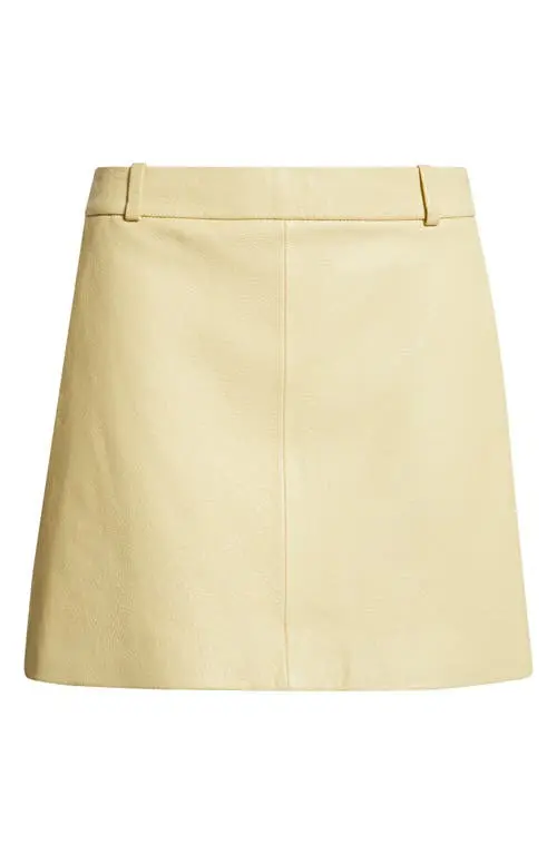 FRAME Leather Mini Skirt - Lemon