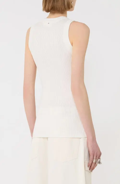 Sportmax Sleeveless Ribbed Crewneck Sweater - White