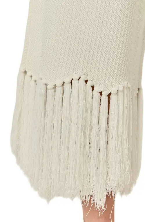 English Factory Fringe Detail Knit Wide Leg Pants