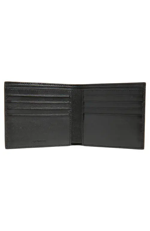 Balenciaga Cash Logo Leather Wallet - 8486 Black/multi