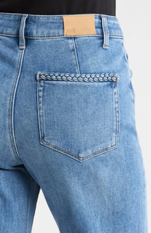 Paige Vanessa Braided Pocket High Waist Ankle Wide Leg Jeans - Encino