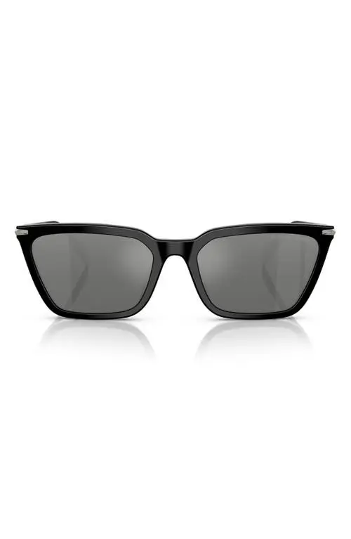 Michael Kors Everglades Cat Eye Sunglasses - Black/silver Flash Gradient