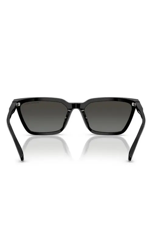 Michael Kors Everglades Cat Eye Sunglasses - Black/silver Flash Gradient