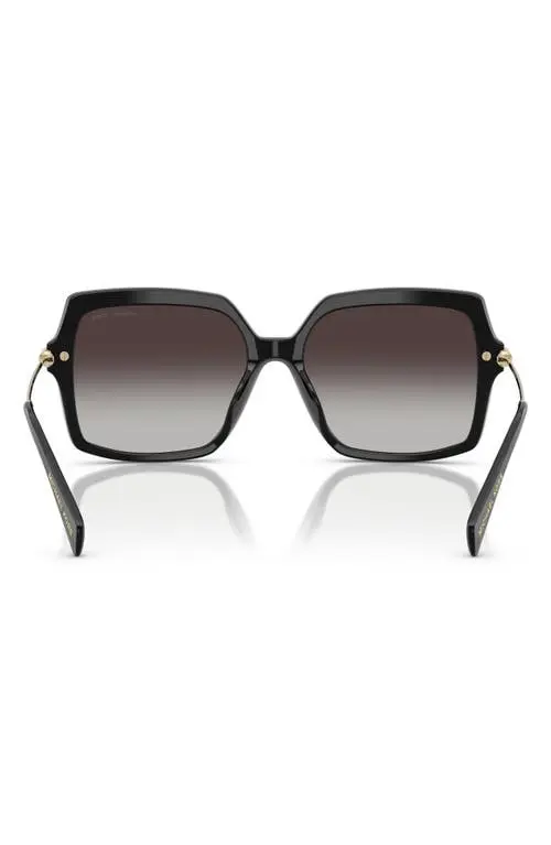 Michael Kors Quogue 57mm Square Sunglasses - Black/dark Grey Gradient