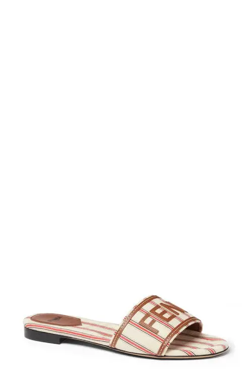 Fendi Sunshine Slide Sandal - Stripe Multi