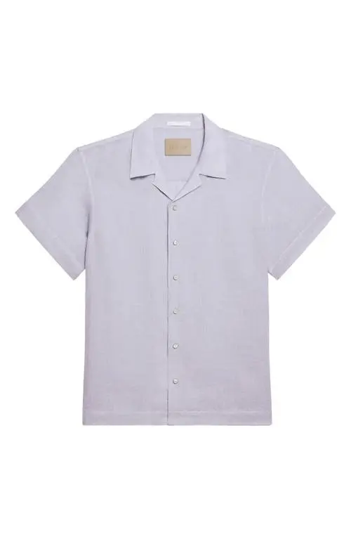 Helmut Lang Relaxed Linen Camp Shirt - Pacific
