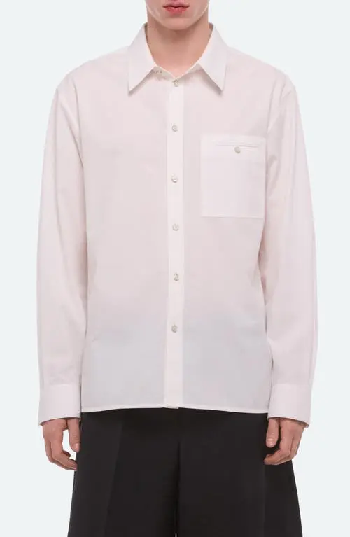 Helmut Lang Relaxed Solid Cotton Button-up Shirt