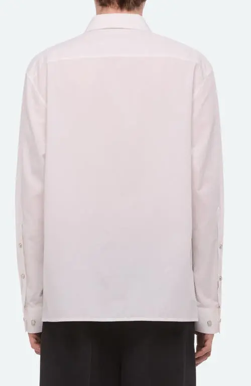 Helmut Lang Relaxed Solid Cotton Button-up Shirt