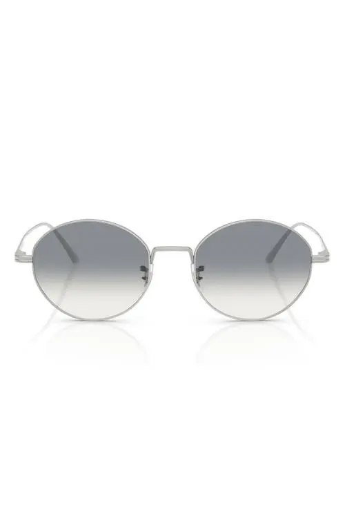 Oliver Spencer Khaite Round Sunglasses - Silver/grey Gradient