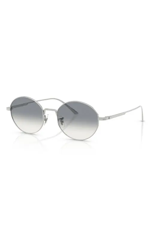 Oliver Spencer Khaite Round Sunglasses - Silver/grey Gradient