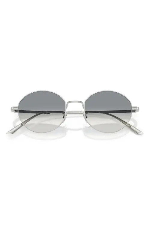 Oliver Spencer Khaite Round Sunglasses - Silver/grey Gradient