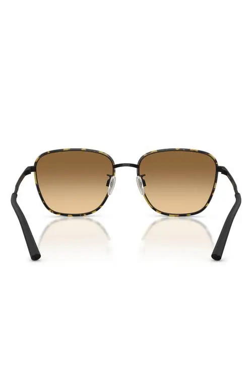 Oliver Spencer Square Sunglasses - Matte Black/saddle