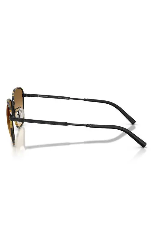 Oliver Spencer Square Sunglasses - Matte Black/saddle