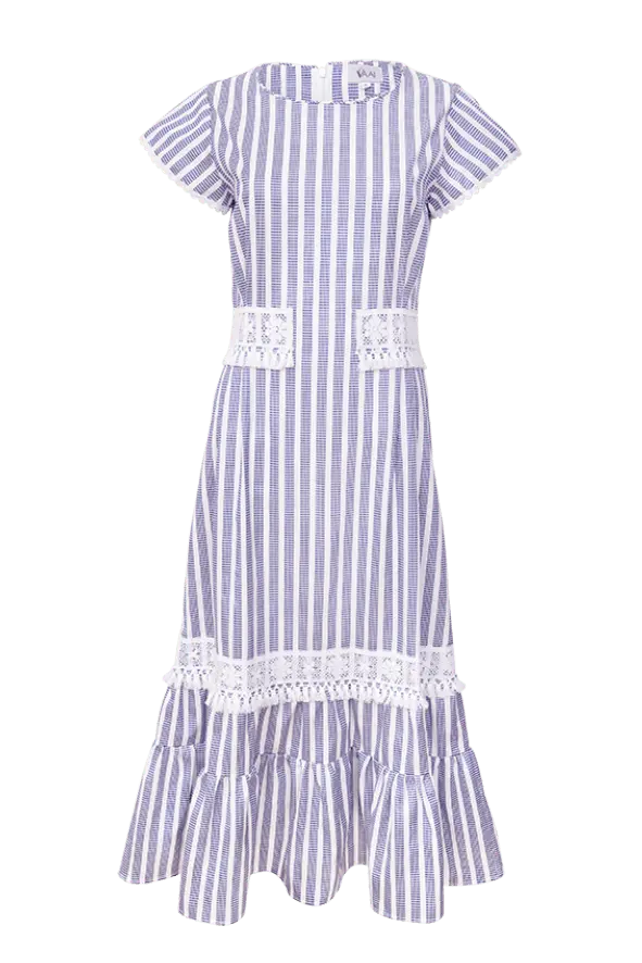VAAI Lace Stripe Dress