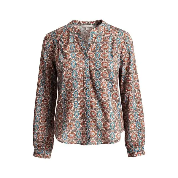 VAAI Geometric Print Cotton Shirt
