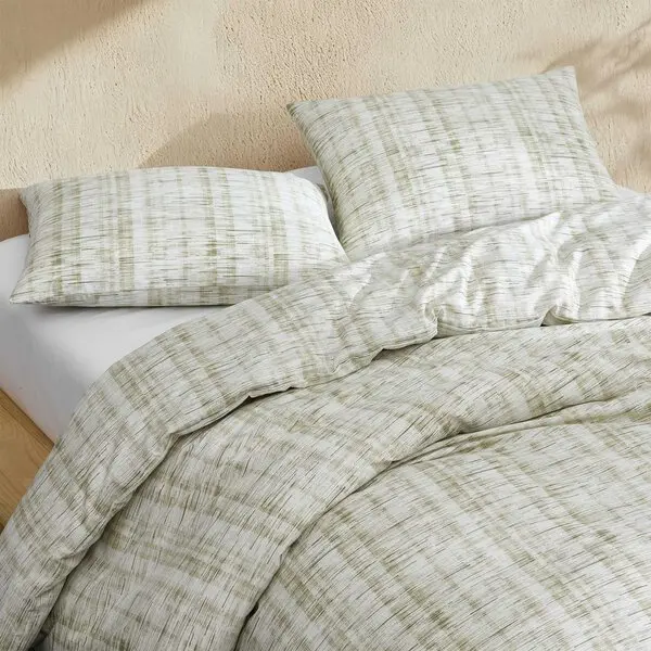 Calvin Klein Weave Texture Cotton Rich 3 Piece Comforter Set, Queen