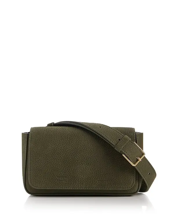 MANSUR GAVRIEL Box Sling Leather Crossbody Bag - Algae