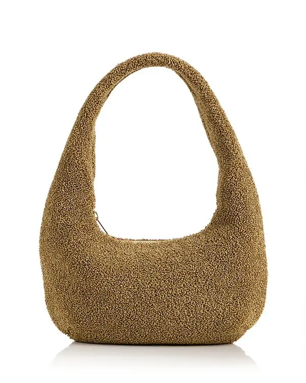 MANSUR GAVRIEL Faux Shearling Hobo Bag - Paglia