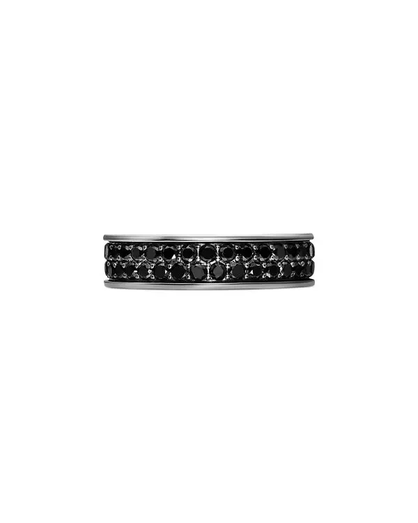 David Yurman Streamline Band Ring With Black Diamonds