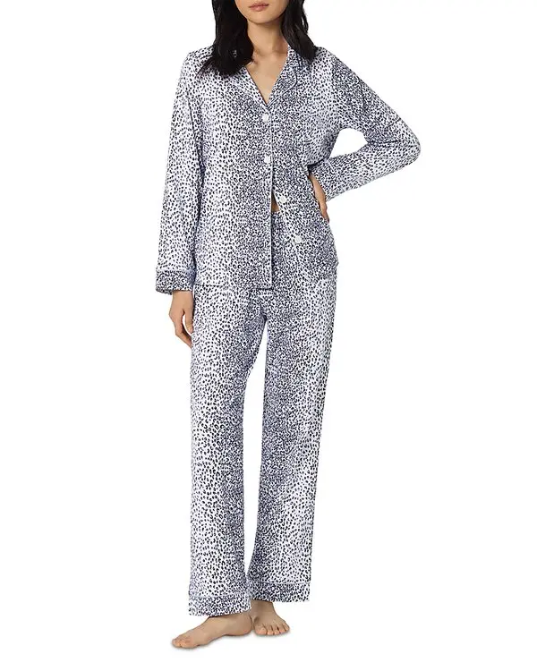 BEDHEAD PAJAMAS Long Sleeve Classic Stretch Jersey Pajama Set - Sea Kitten