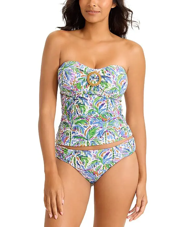 Tommy Bahama Poolside Palms Bandeau Tankini Top - Four Leaf Clover