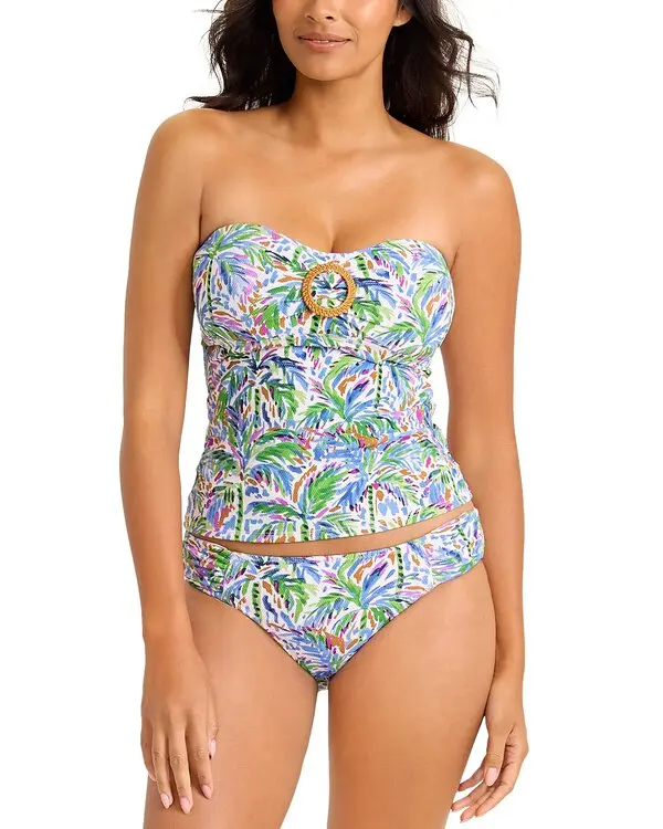 Tommy Bahama Poolside Palms Bandeau Tankini Top - Four Leaf Clover