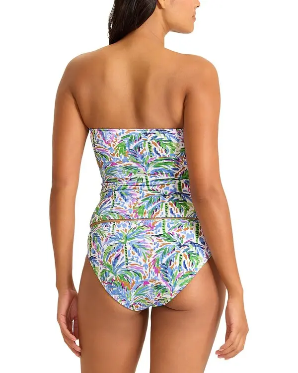 Tommy Bahama Poolside Palms Bandeau Tankini Top - Four Leaf Clover