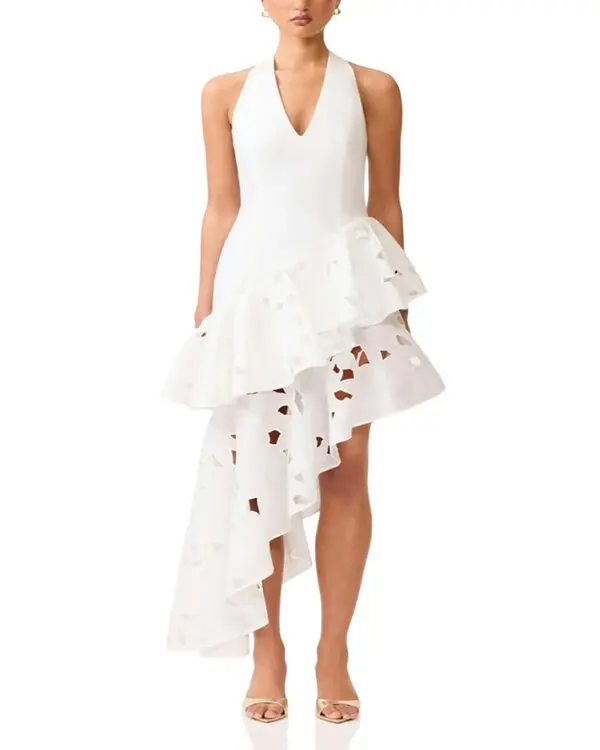 ELLIATT Elizabeth Asymmetrical Gown - White