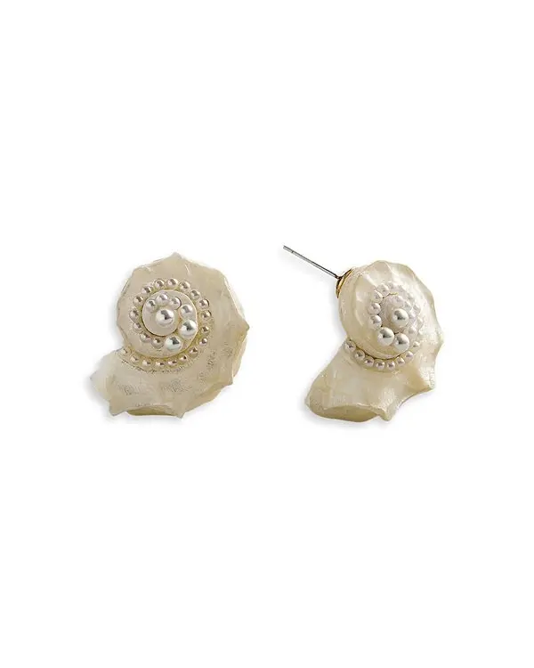 Baublebar Santana Shell Statement Stud Earrings - White