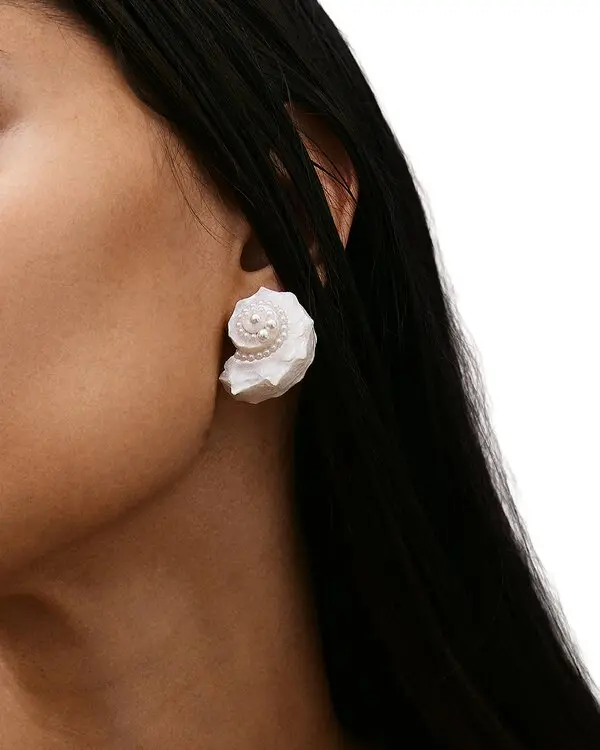 Baublebar Santana Shell Statement Stud Earrings