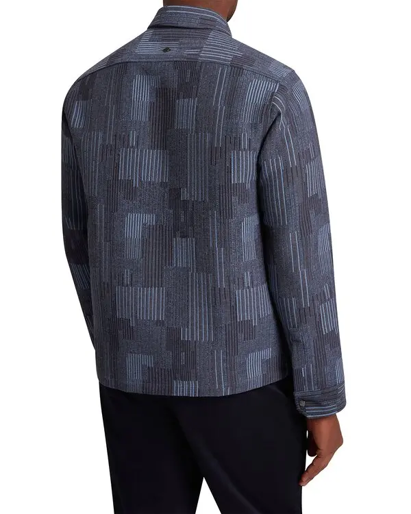 Ted Baker London Iwojan Quilted Mixed Stripe Overshirt