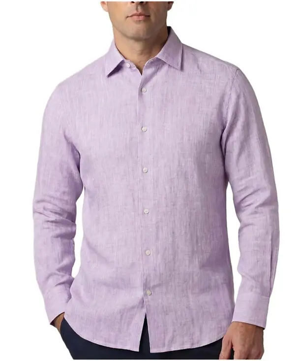 Robert Talbott Morgan Linen Shirt - Purple